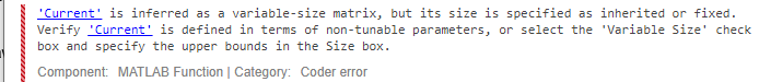 【问题解析】Matlab Function的易错点（Variable Size）_matlab function 带可变矩阵大小无法后续计算 ...