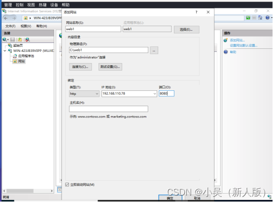 利用IIS+asp.net体验搭建windows下的静态动态网页_iis部署静态页面-CSDN博客