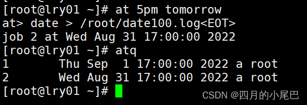 Linux12 crontab 定时任务 at 一次性任务_crontab一次性计划任务-CSDN博客