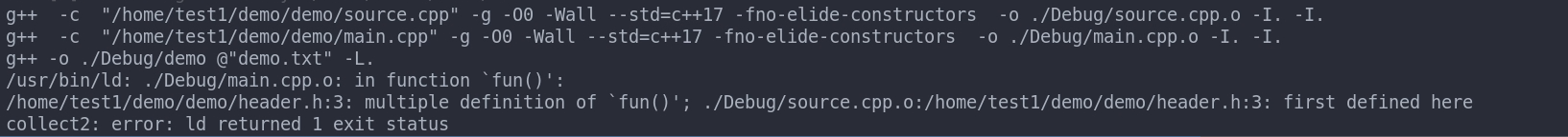 C++常见报错：“Multiple definition of xxx”_inline multiple definition of-CSDN博客