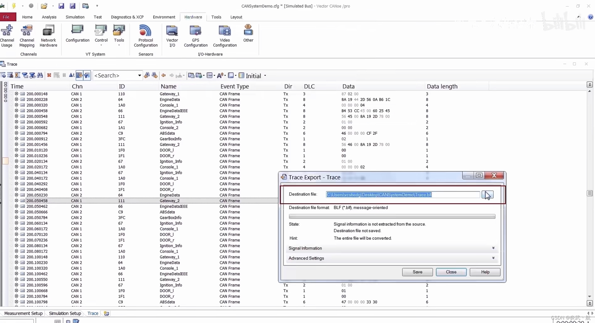 CANoe基础教程02：分析窗口——Trace_canoe trace窗口-CSDN博客