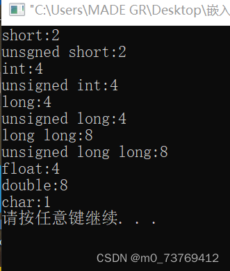 嵌入式学习第二天（数据类型，变量常量）_double双精度浮点型 嵌入式-CSDN博客