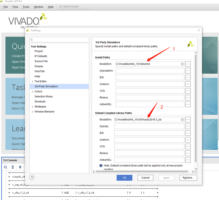 Vivado联合ModelSim仿真设置（附图步骤）_vivado与modelsim联合仿真-CSDN博客