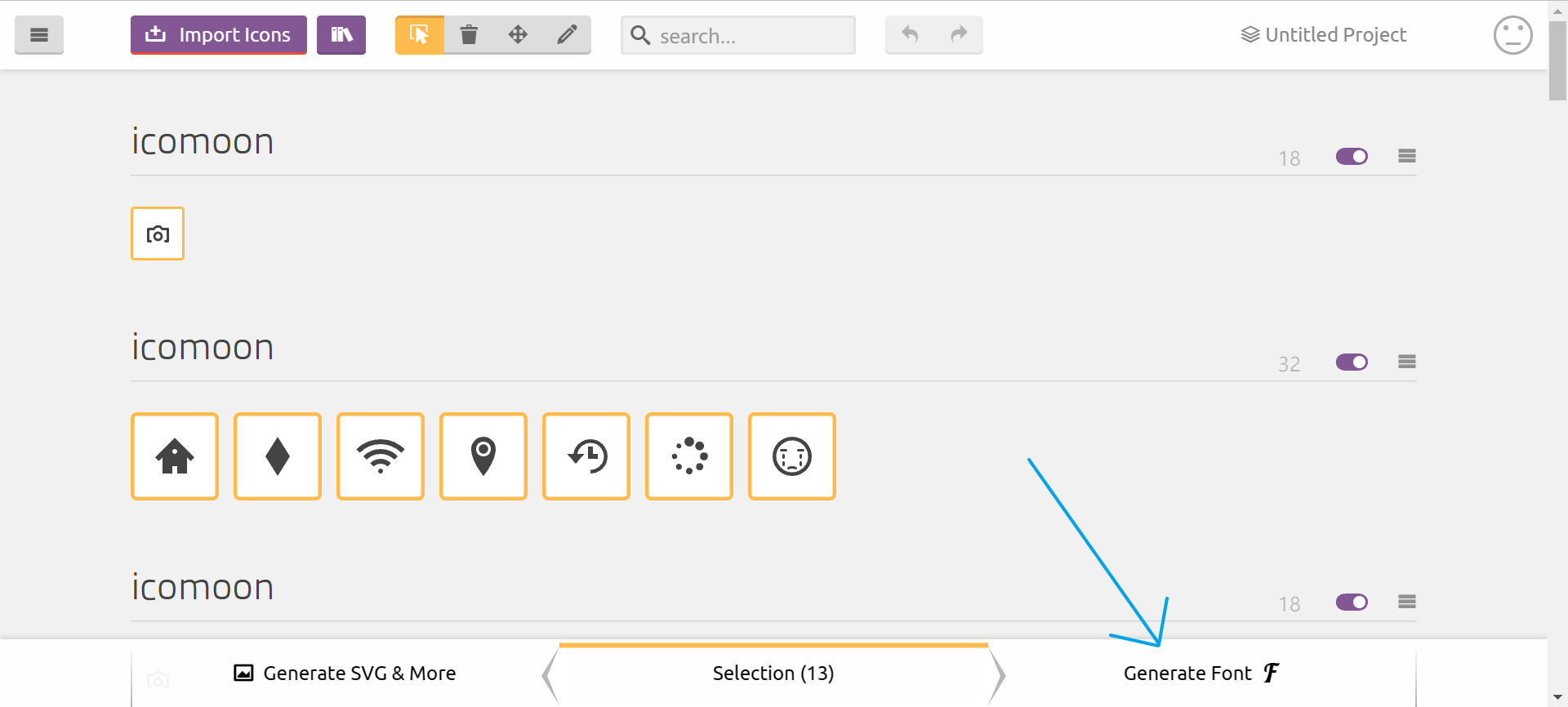 CSS之如何从icomoon引入及使用字体图标_icomoon如何把css文件导入查看图标-CSDN博客