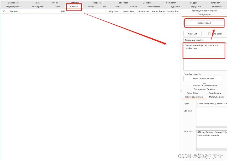 批量越权未授权测试（Burpsuite Autorize插件）_burp越权插件-CSDN博客