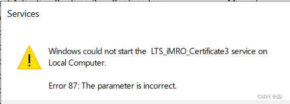 .NET Serviece安装及 启动报错(The Parameter is Incorrect)参数错误问题处理-CSDN博客