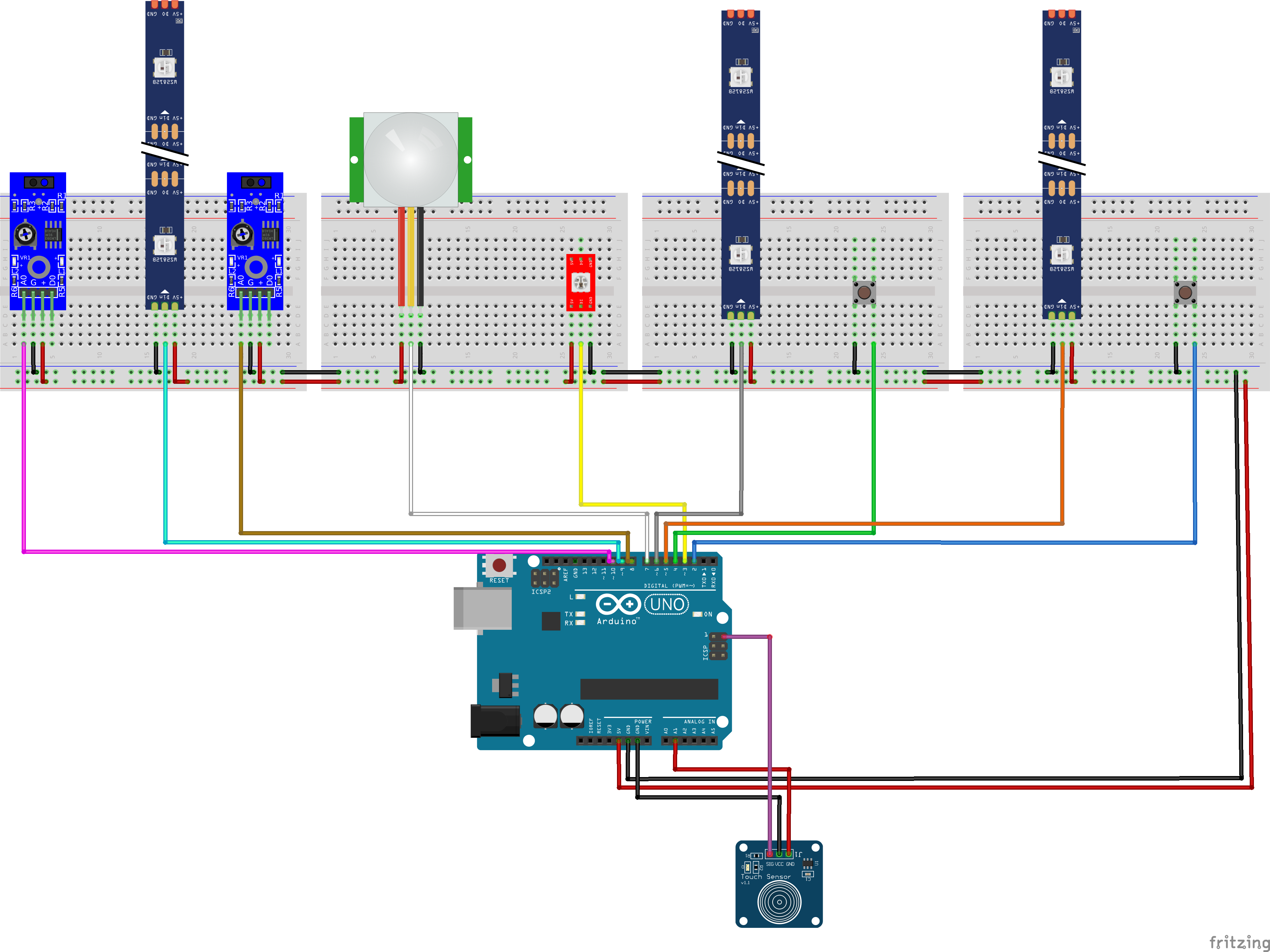 Fritzing软件绘制Arduino面包板接线图传感器模块库文件219_fritzing有ws2812吗-CSDN博客