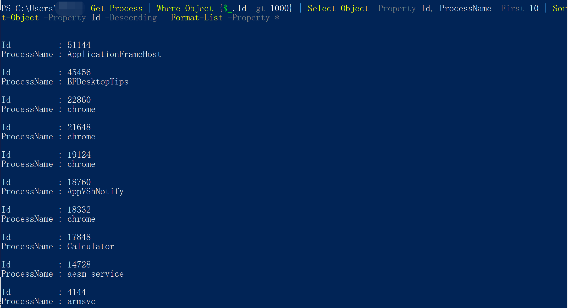 从零开始学PowerShell(4)数据的选择、排序与格式化_powershell format-table排序-CSDN博客