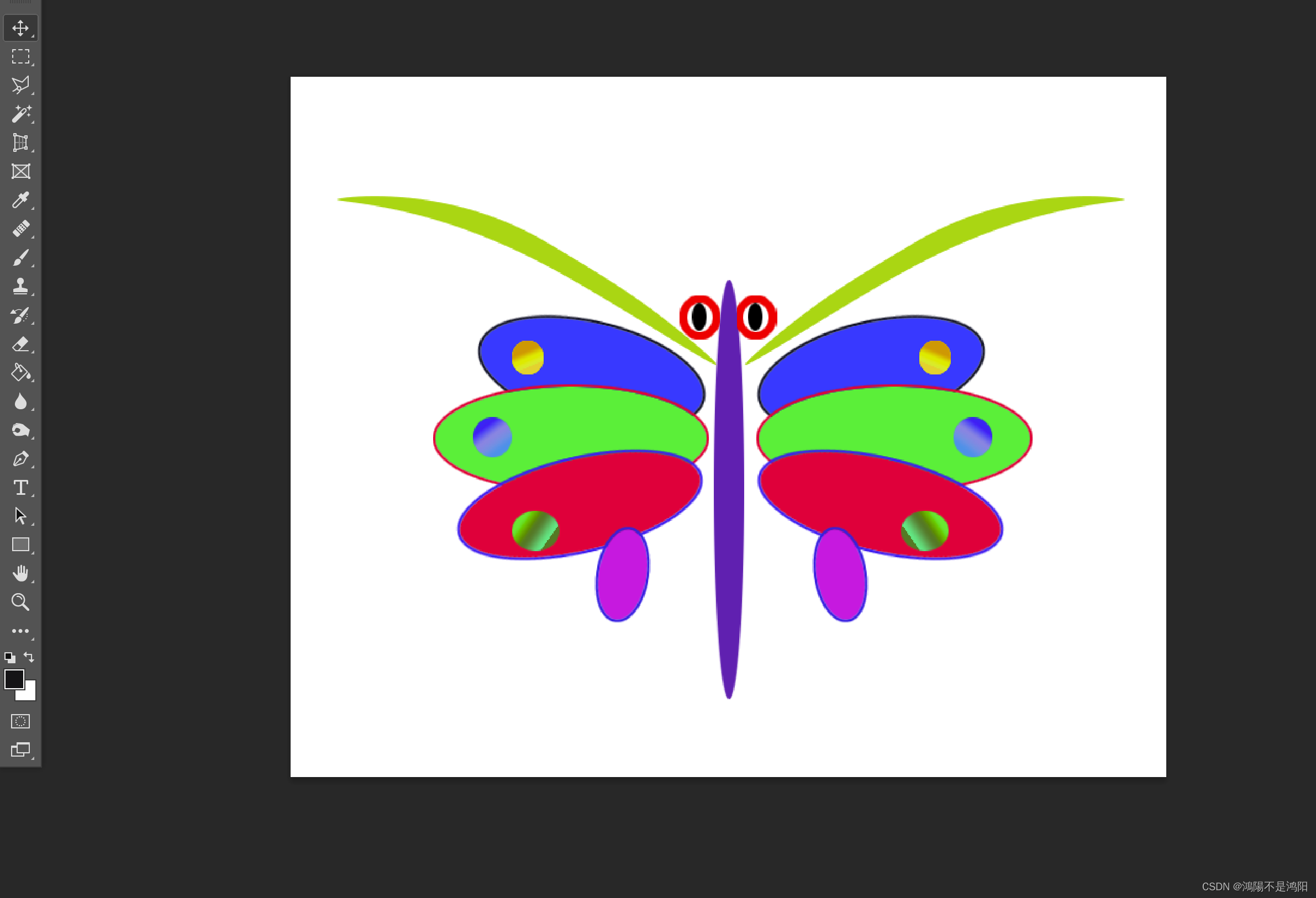 PS UI设计实现使用椭圆工具的蝴蝶的效果_ps椭圆工具案例-CSDN博客