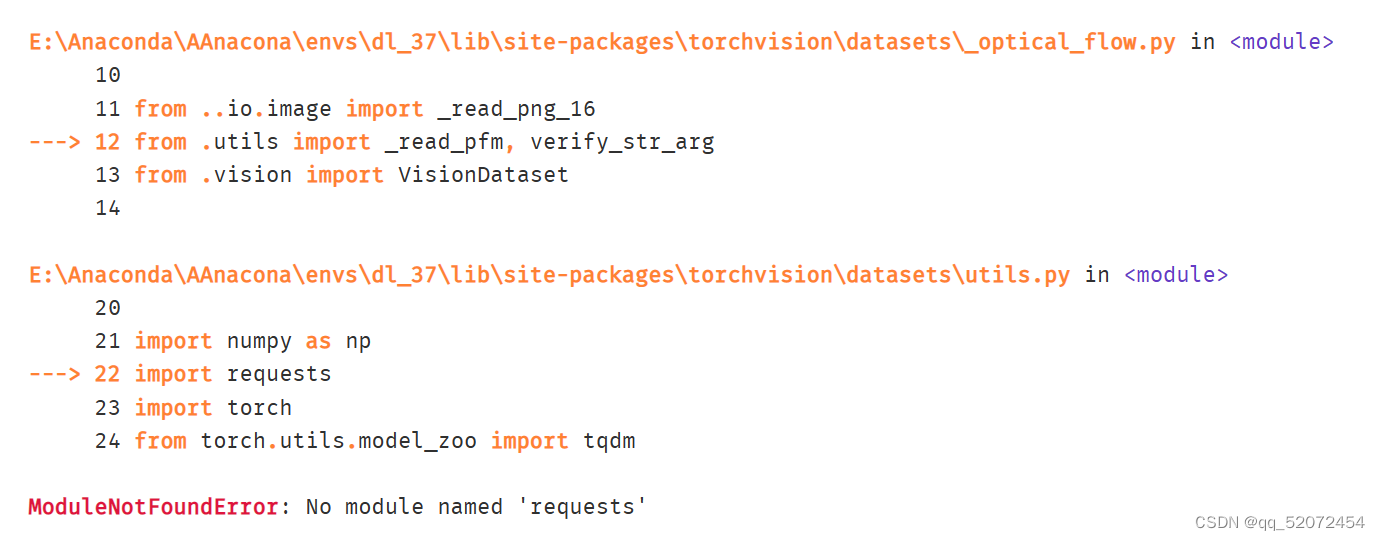 Windows下conda环境中import requests库出现No module named ‘requests_conda新建环境 modulenotfounderror: no ...
