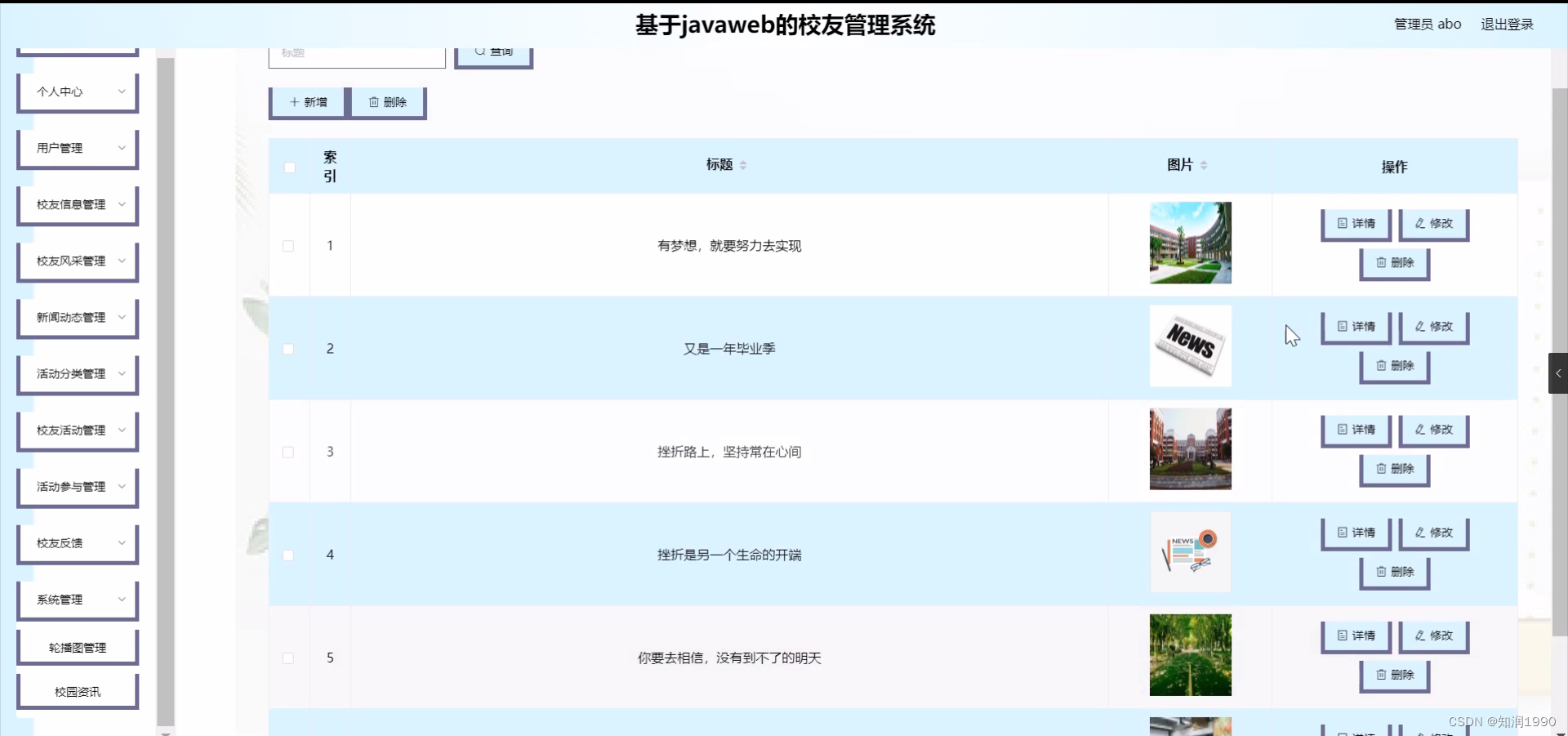 springboot毕设项目基于javaweb的校友管理系统thah6（java+VUE+Mybatis+Maven+Mysql）_天点校友会平台管理系统-CSDN博客