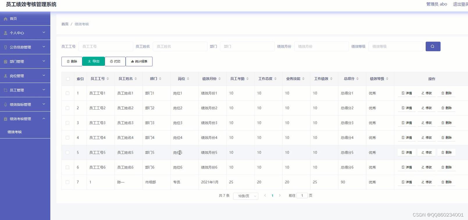 Java基于springbootvue的员工月度绩效考核管理系统vue做考核管理系统 Csdn博客