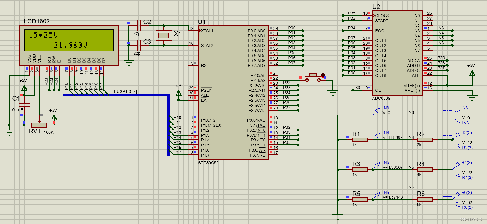 基于89C52的可调电压表设计（全部内容）_89c52模数转换-CSDN博客