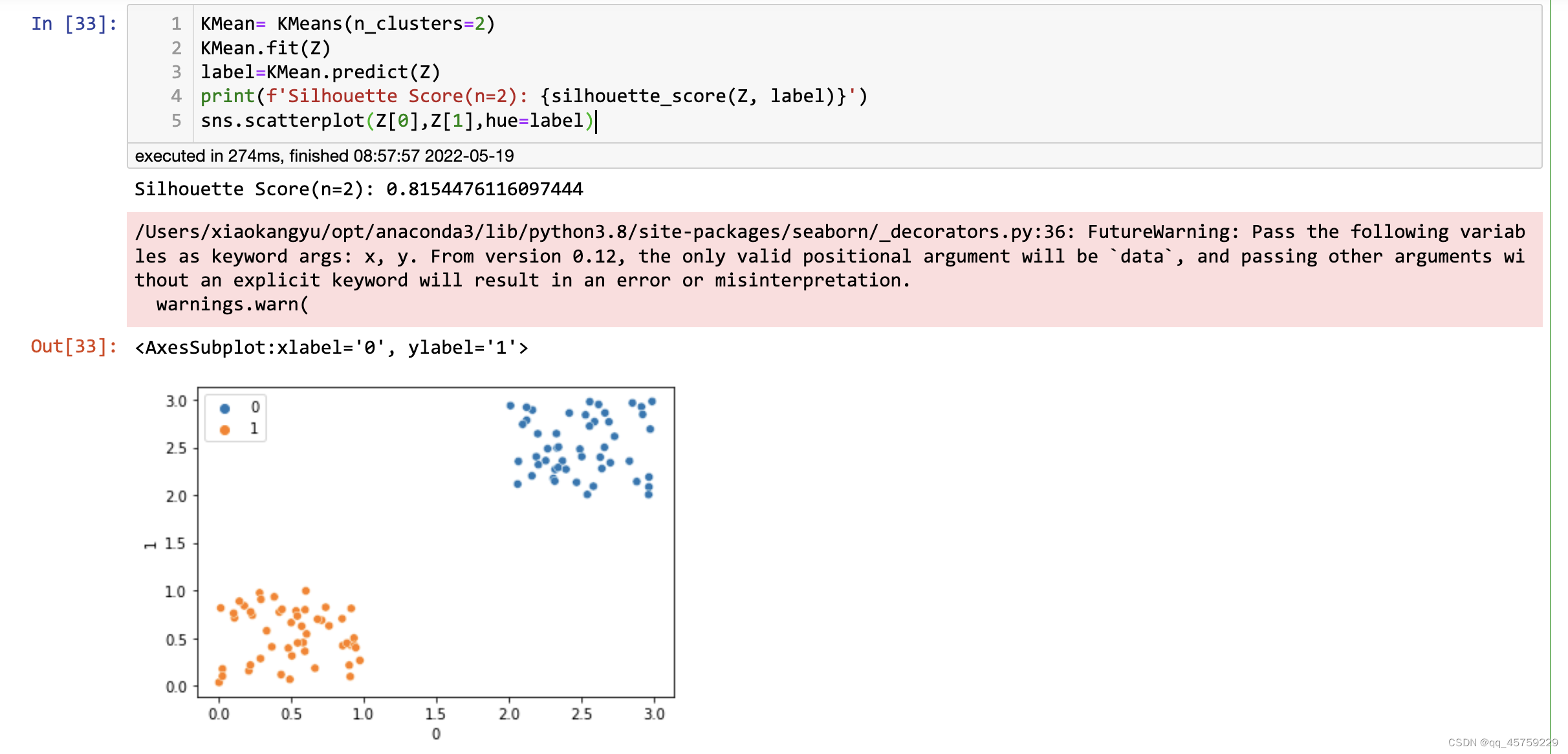 轮廓系数silhouette_score手动实现及使用总结_silhouette score-CSDN博客