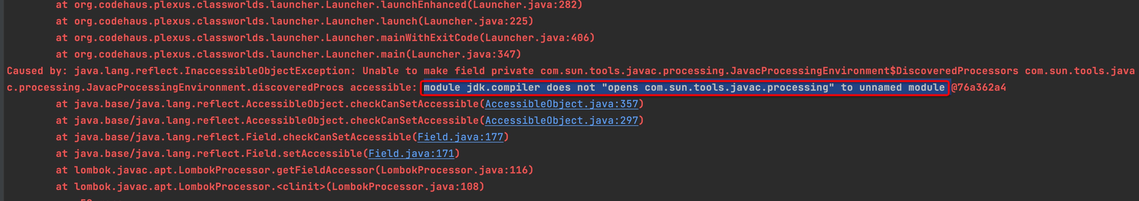 module jdk.compiler does not “opens com.sun.tools.javac.processing“ to unnamed module编译打包错误解决-CSDN博客