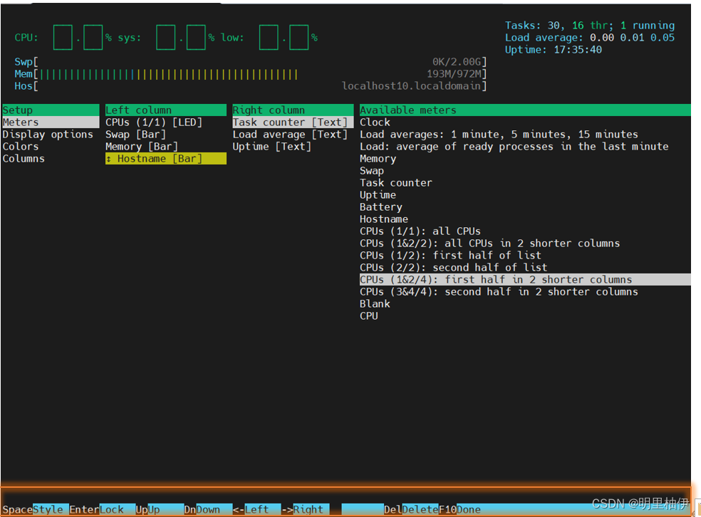【Linux】htop命令的使用详解_htop命令详解-CSDN博客