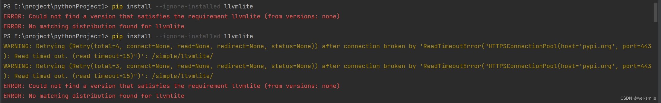 安装librosa的时候显示llvmlite无法卸载_error: cannot uninstall 'llvmlite'. it is a distut-CSDN博客