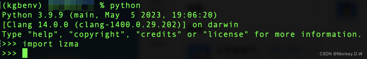 关于【使用pyenv前提下，import lzma提示ModuleNotFound或提示lzma.h缺失】的问题_Monkey.D.W的博客-CSDN博客