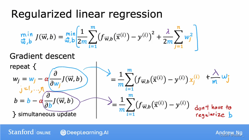 2022吴恩达机器学习(deep Learning)课程对应笔记22:过拟合与正则化吴恩达deeplearning 过拟合 Csdn博客