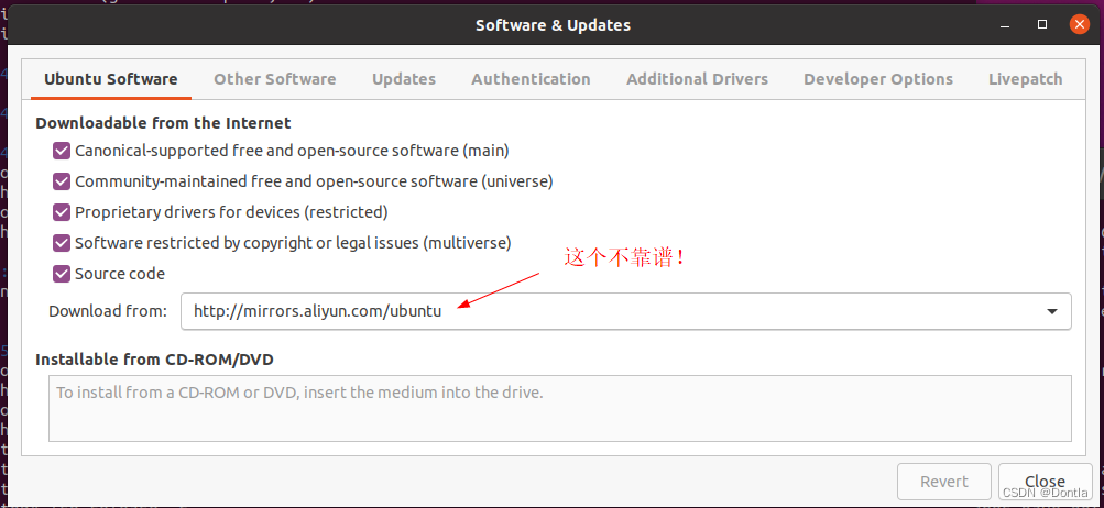 ubuntu20.04 apt安装软件报错：E: Unable to correct problems, you have held broken packages.（已解决）（需要换源 ...