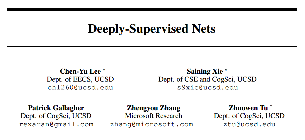 论文解读：深度监督网络（Deeply-Supervised Nets）-CSDN博客