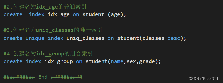 MySQL开发技巧 - 索引_索引与数据库完整性编程要求 在右侧编辑器补充代码,要求如下: 为 student 表按姓-CSDN博客