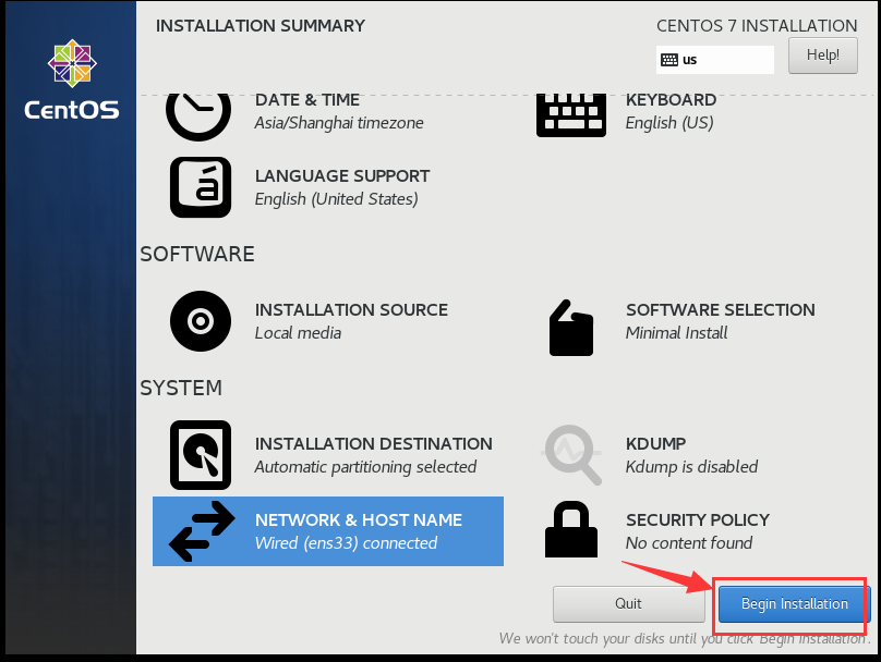 CentOS7启动安装教程_starting package installation process-CSDN博客