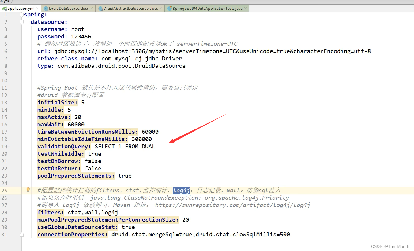 Springboot整合Druid数据源_ThatMonth的博客-CSDN博客