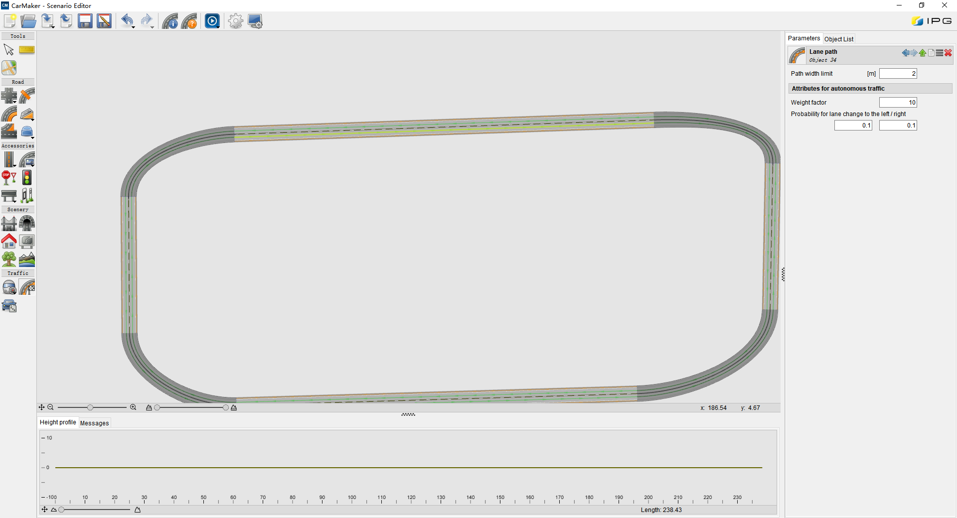 【CarMaker学习笔记】手把手教你搭建一个闭环道路并运行车辆_carmake 场景搭建-CSDN博客