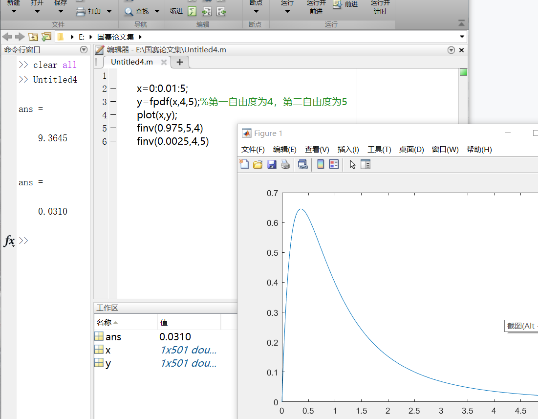 正态分布 F分布等matlab实现_f分布查询matlab-CSDN博客