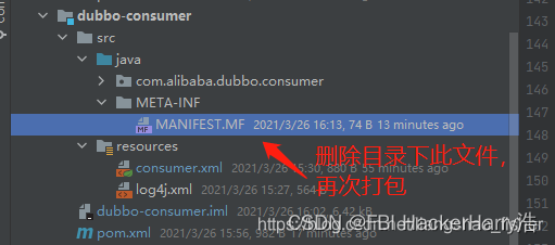 IDEA打jar包报错 “src/java/META-INF/MANIFEST.MF already exists in VFS”_manifest.mf' already exists in ...