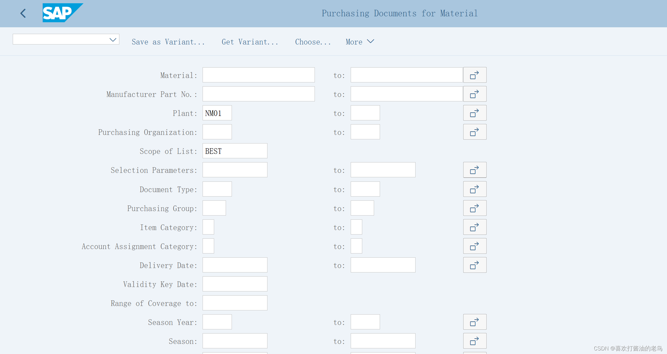 SAP MM 采购报表里的Scope of List RAHM_sap scope of list-CSDN博客