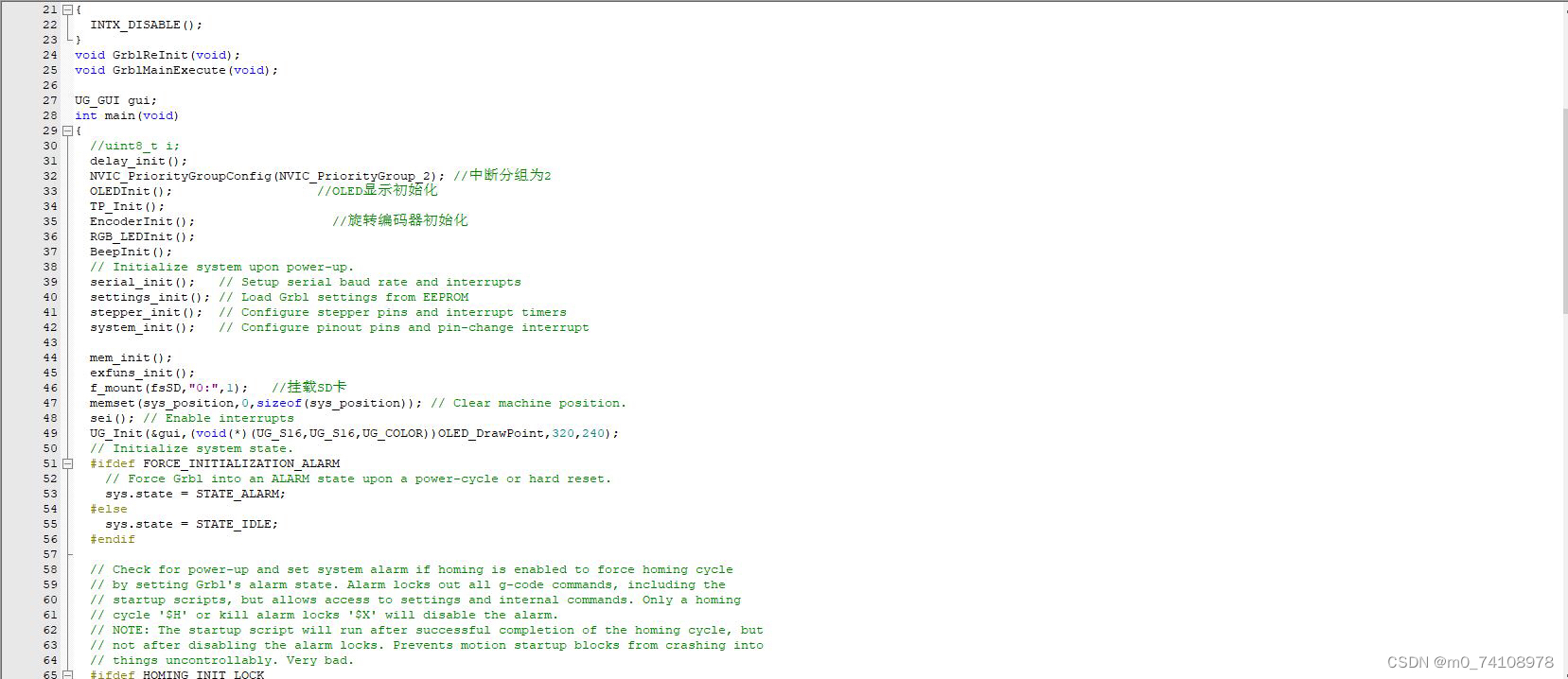 GRBL三轴+脱机运行移植STM32F103C8T6 GRBL_V1.1f三轴移植到STM32F103C8T6，并添加脱机控制，使用OLED屏和旋转编码器控制，联机脱机都可使用_stm32移植 ...