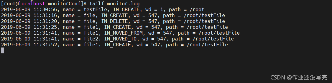 【linux】inotify监控目录内文件的变化(create、delete、movefrom、moveto)inotify Move Csdn博客