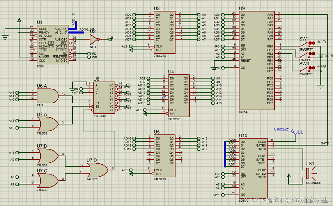 基于Proteus仿真8253音乐发生器_proteus中8254芯片可以用什么代替?-CSDN博客
