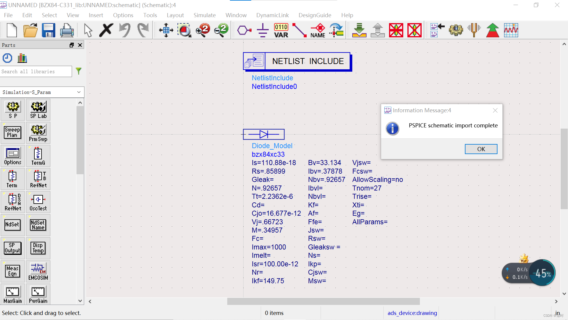 ADS2019学习笔记：三、SPICE model导入_ads导入spice模型-CSDN博客