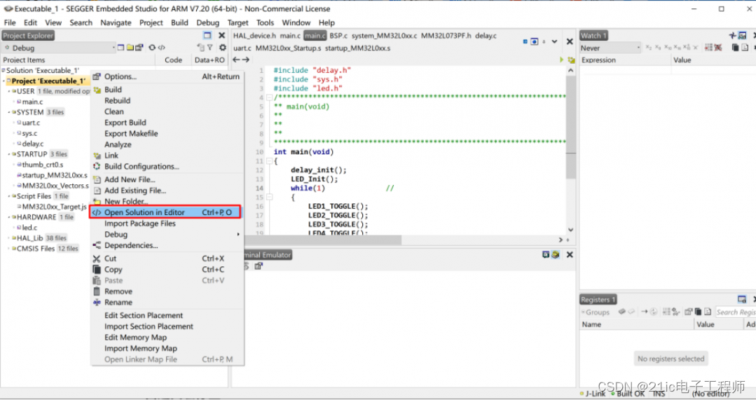[MM32生态]在Windows下使用SEGGER Embedded Studio搭建MM32 MCU开发平台-CSDN博客