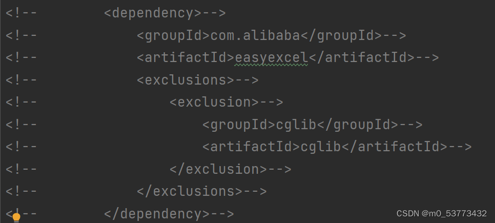 使用EasyExcel时报错 NoClassDefFoundError: net/sf/cglib/beans/BeanMap$Generator_com.alibaba.excel ...