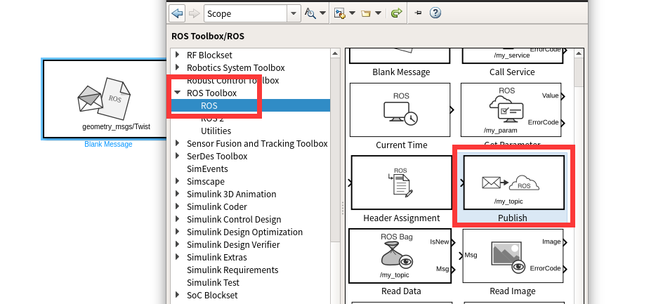 Matlab与ROS(1/2)---Simulink(二)_simulink中blank message-CSDN博客