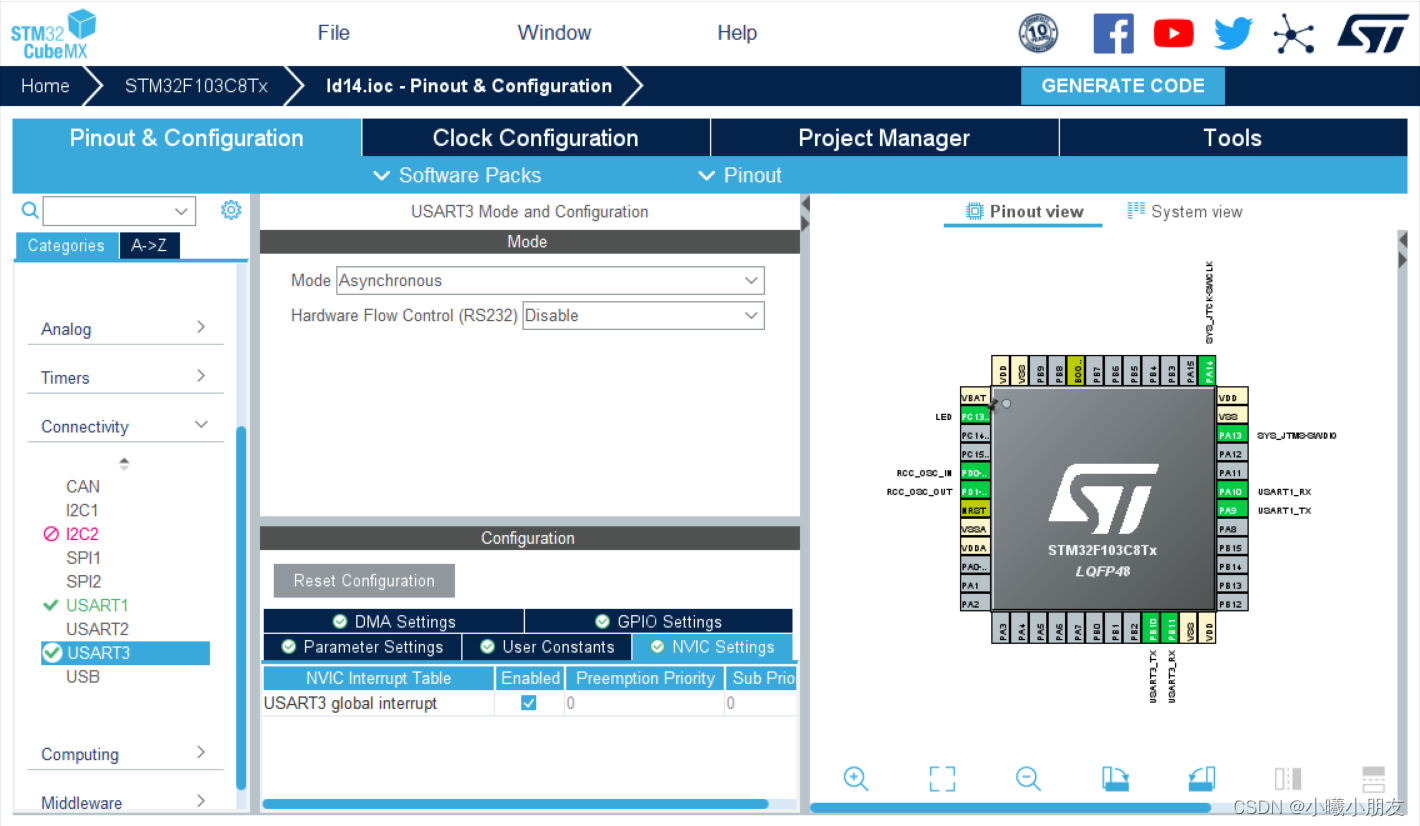 LD14雷达STM32F103C8T6获取LD14激光雷达数据-CSDN博客