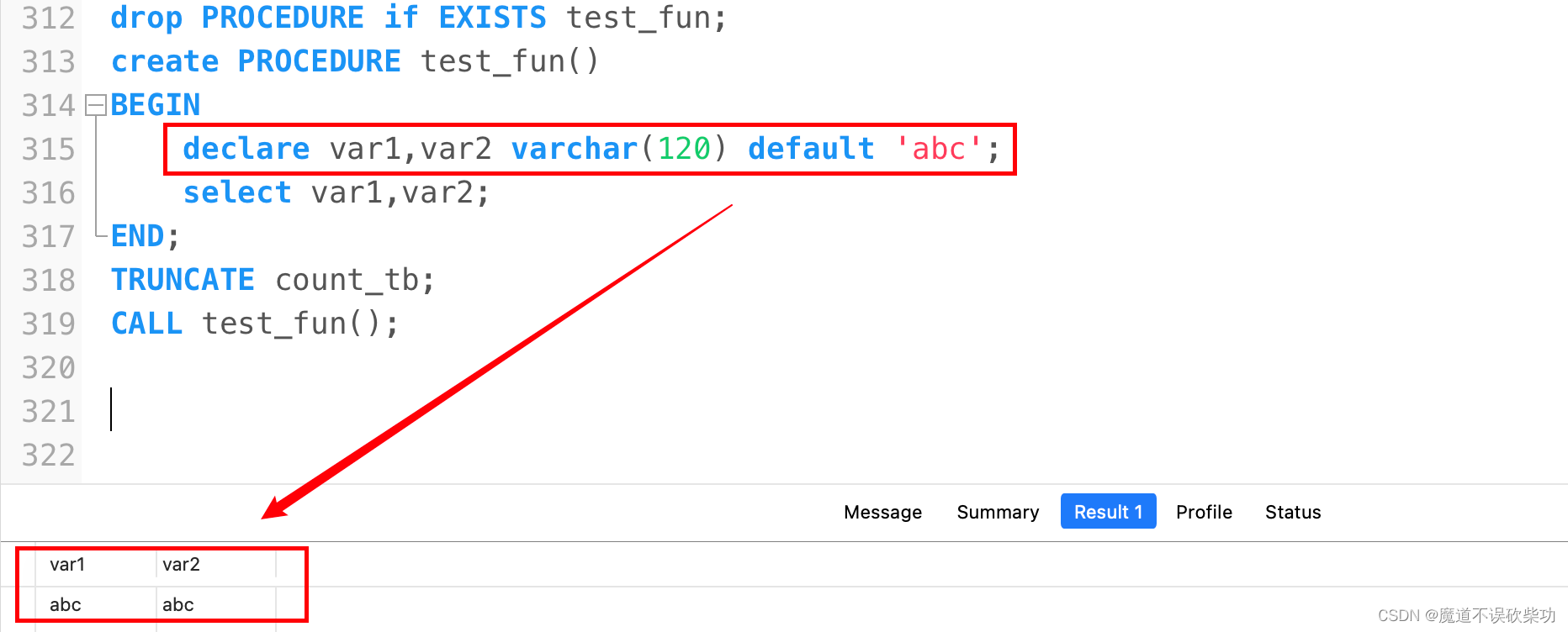 MySQL 中 declare 声明的局部变量和 @var 会话变量的使用介绍_mysql declare-CSDN博客