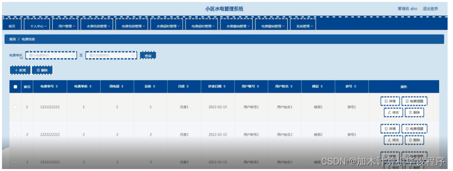 Python Django毕业设计小区水电管理系统（程序lw）python水电费管理系统 Csdn博客 