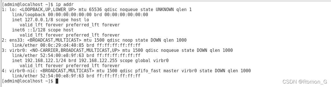 Linux初始化网卡未启动mtu 1500 Qdisc Noop State Down Qlen 1000linux网卡显示state