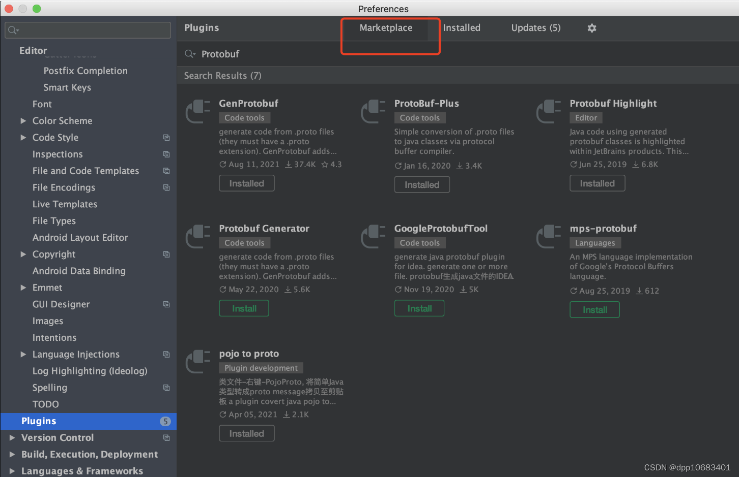 idea的2019.x版本无法安装Protobuf Support解决方案_protobuf support搜不到-CSDN博客