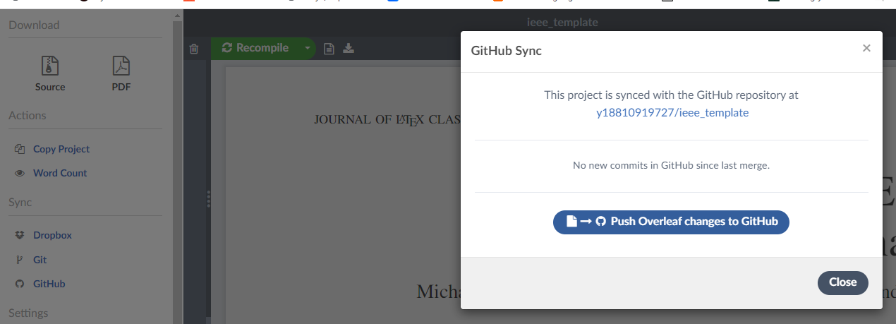 利用Github Action运行latexdiff，在overleaf上自动生成修订文件_overleaf修订-CSDN博客