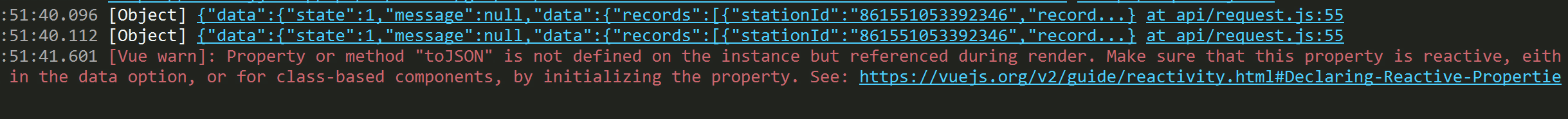 uniapp 跳转 Property or method “toJSON“ is not defined on the instance but referenced during ...