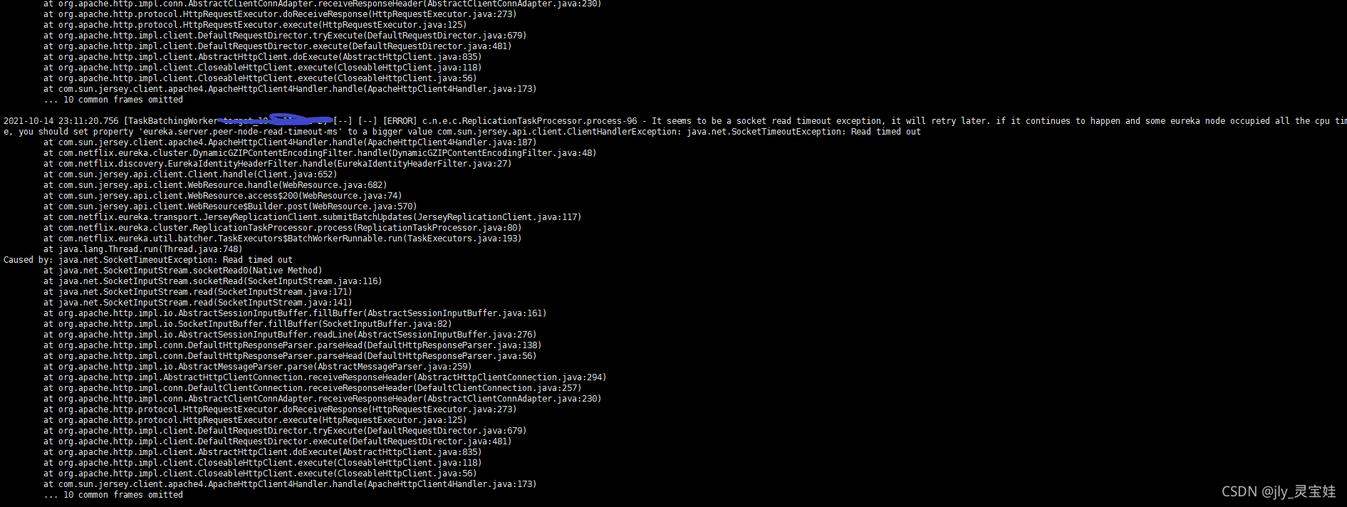 Eureka集群启动报错it Seems To Be A Socket Read Timeout Exception It Seems To