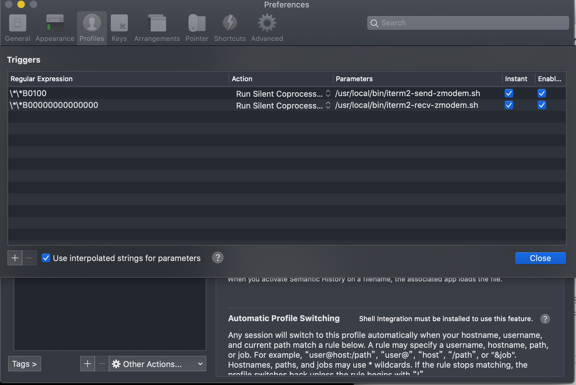 Mac下用iTerm2终端使用rz、sz进行服务器上传下载文件_iterm2-send-zmodem.sh-CSDN博客